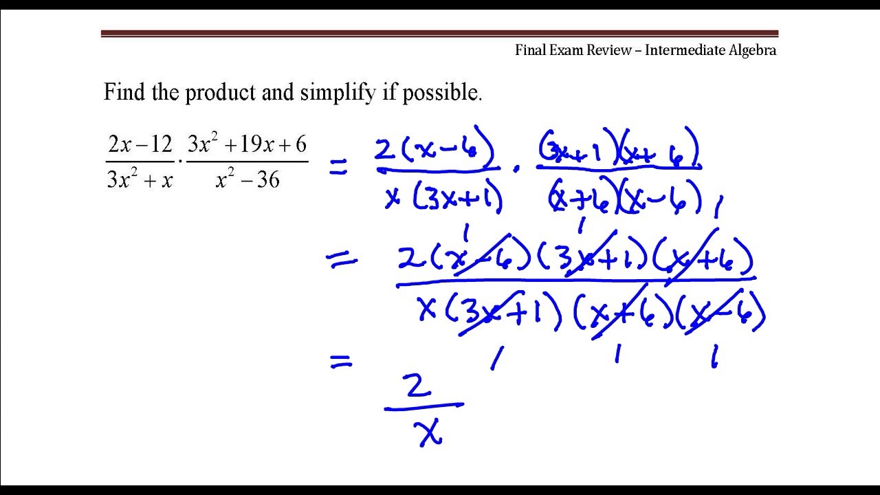 Find The Product And Simplify If Possible YouTube