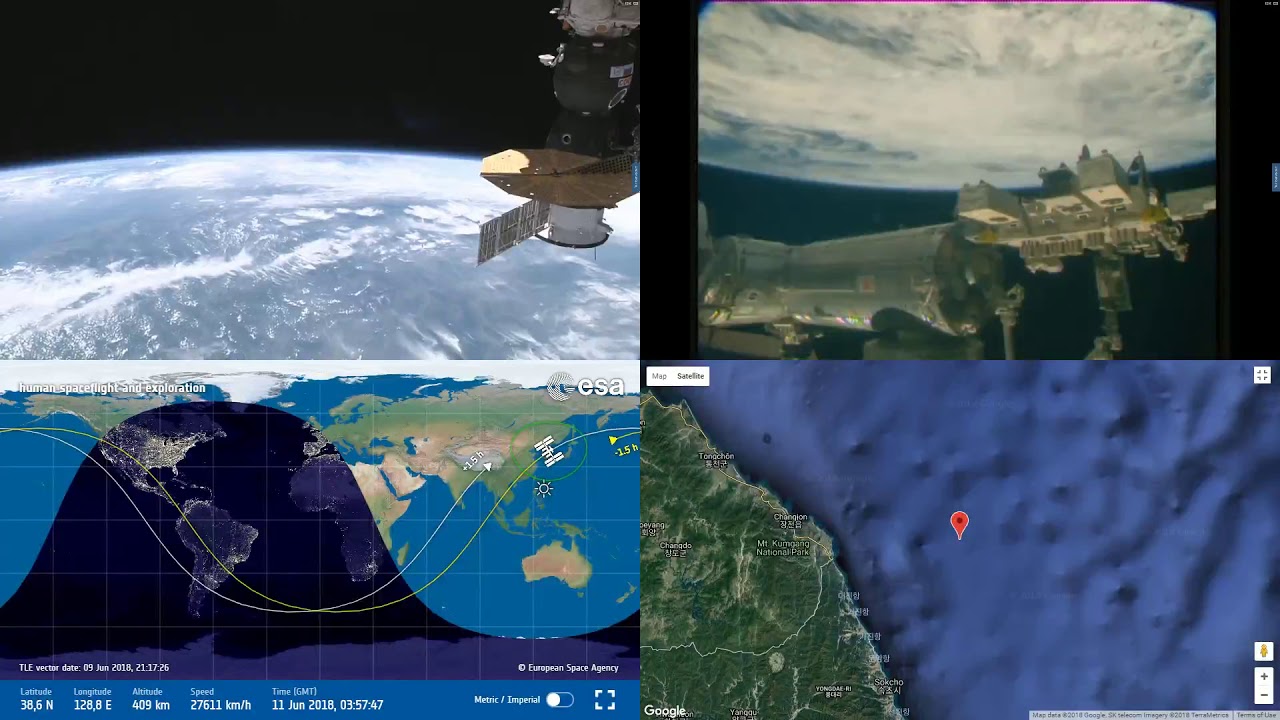 Asian Coastlines And Weather - NASA/ESA ISS LIVE From Space With Map ...