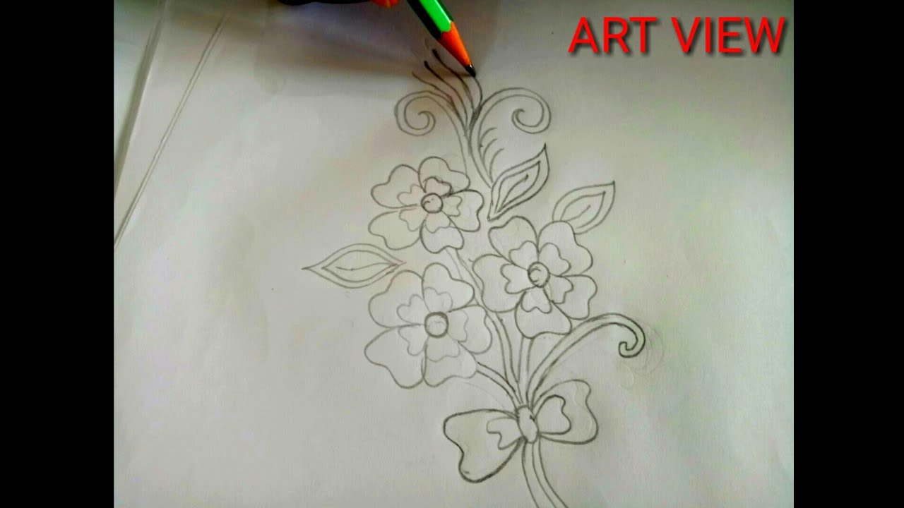 How to drawing easy nokshi Katha - YouTube