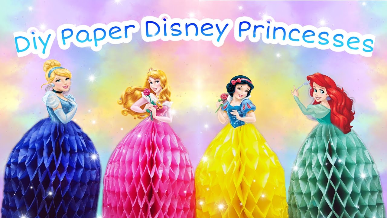 DIY PAPER DOLL DISNEY PRINCESSES | CINDERELLA | SLEEPING BEAUTY | SNOW ...