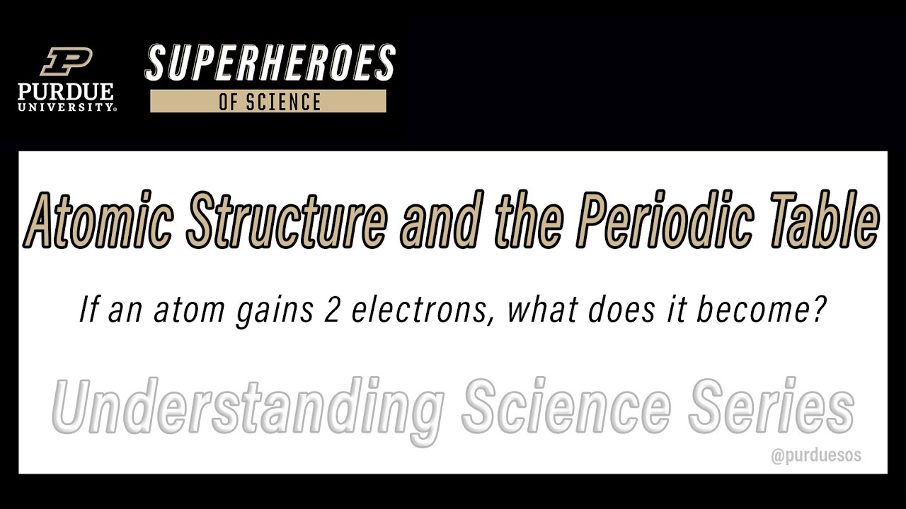 Atomic Structure and the Periodic Table: If an atom gains 2 electrons, what does it become ...