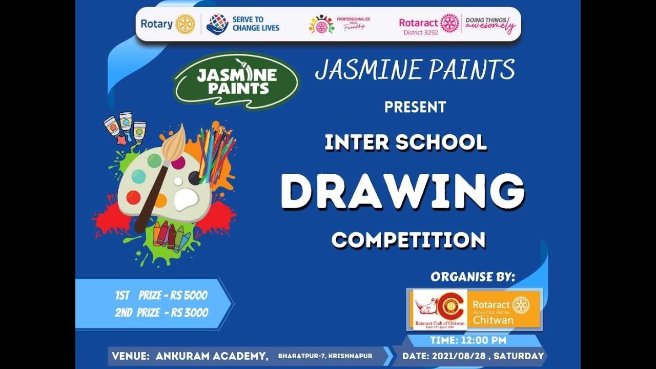 Inter School Drawing Competition | Rotaract Club of Chitwan. - YouTube