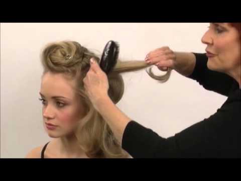 Pinning hair padding to create beautiful shapes with Sharon Blain - YouTube