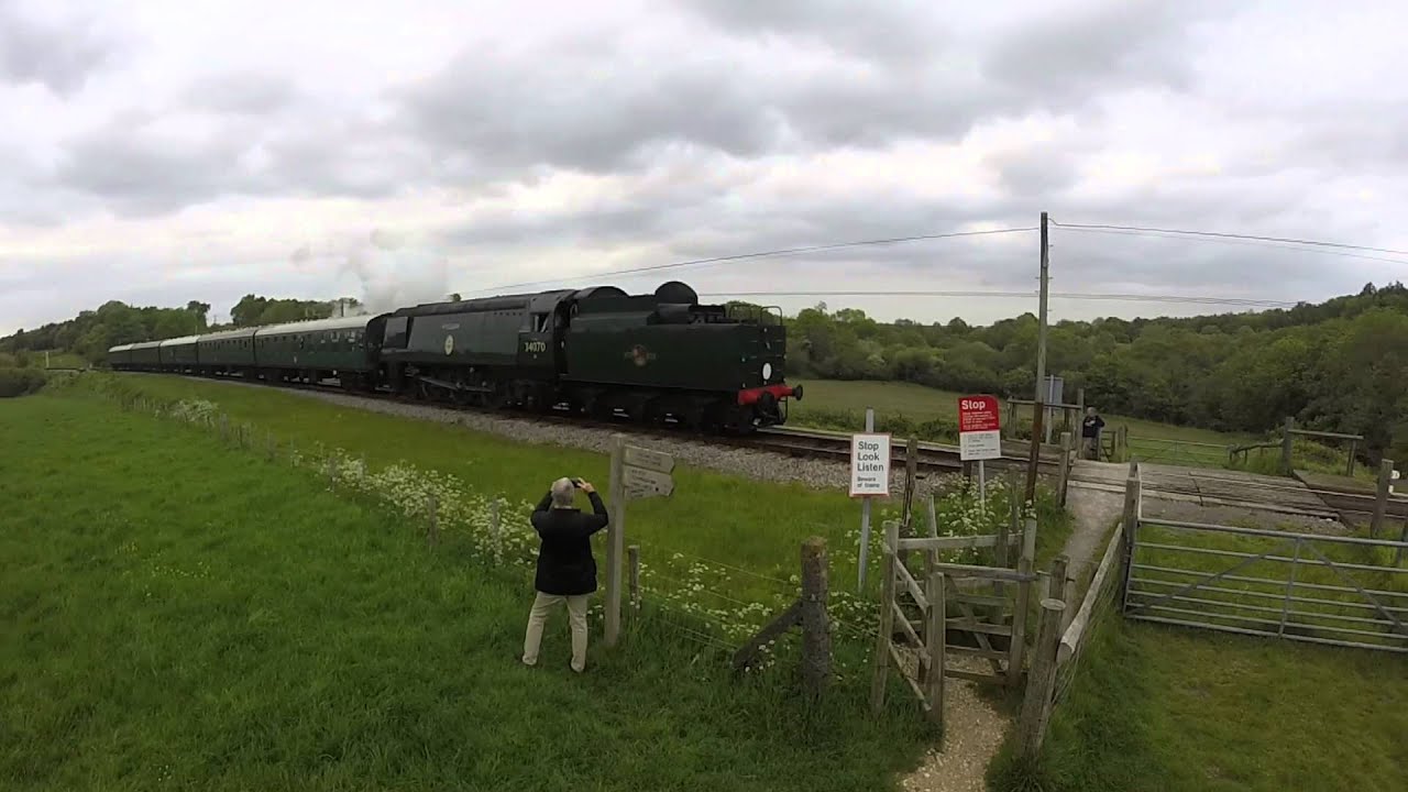 Studland Beach, Corfe Castle & Steam Train from the air - YouTube