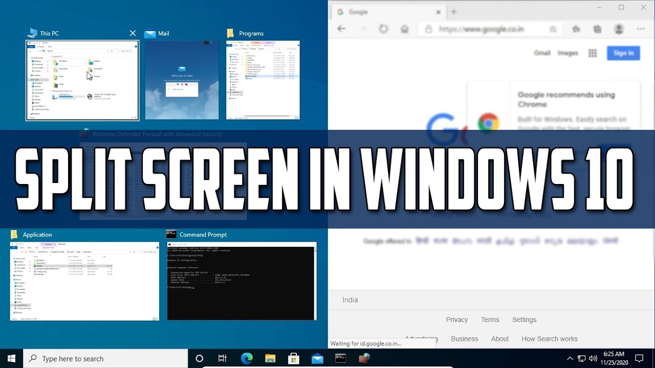 How To Split Your Screen in Windows 10 - YouTube