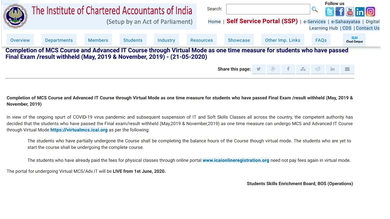 Online MCS & Advance ITT-For May/Nov 2019 & July/Nov 2020 | Great ...