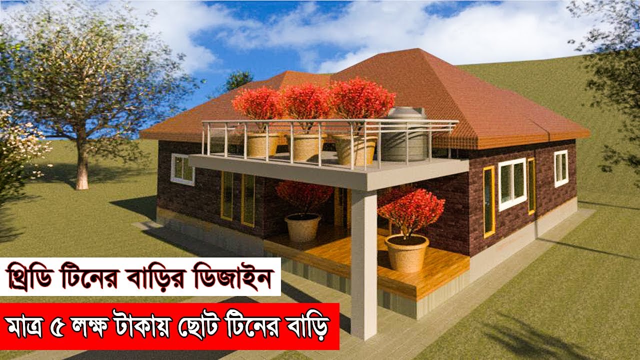 3D Building Design | Village Tin Shed House Design | Bungalow House ...