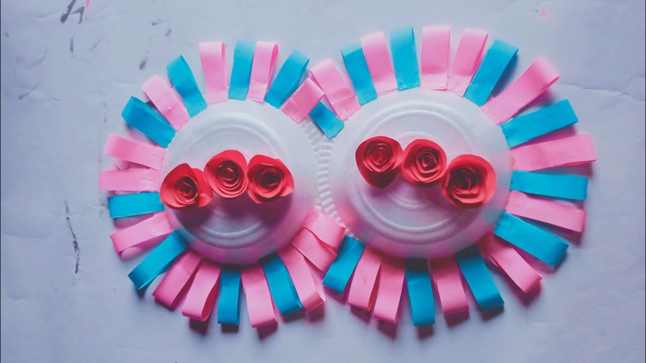 Plastic Plate Craft // Plastic Plate Craft Ideas Easy// Plastic Plate ...