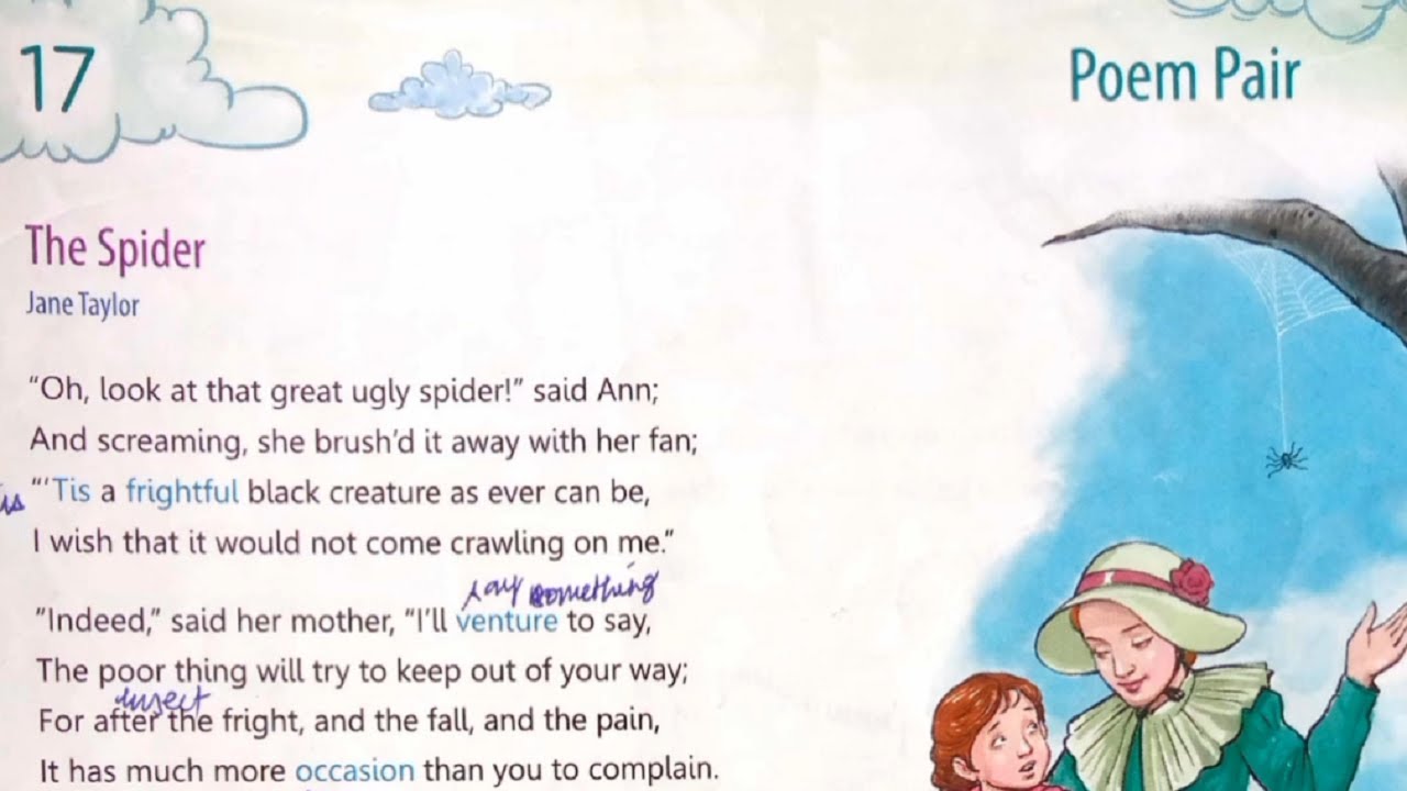 The Spider Poem Class 6 Poem Pair English Literature The Magic Carpet ...