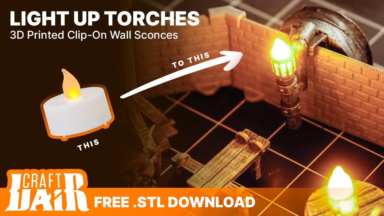 Lighting the Dungeon, Light Up Wall Sconces CLe06 - YouTube