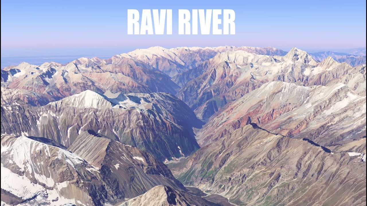 Aerial view of Ravi River - YouTube