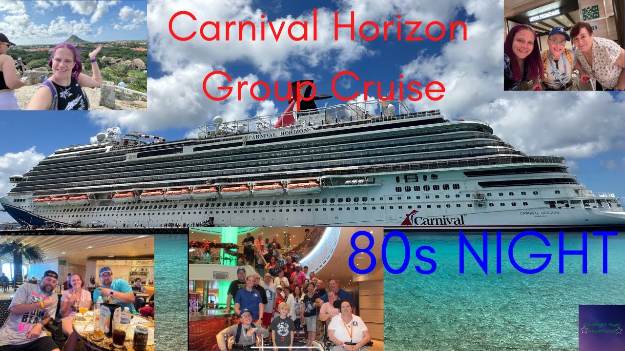 Carnival Horizon Group Cruise ~ 80s Rock and Glow Deck Party - YouTube