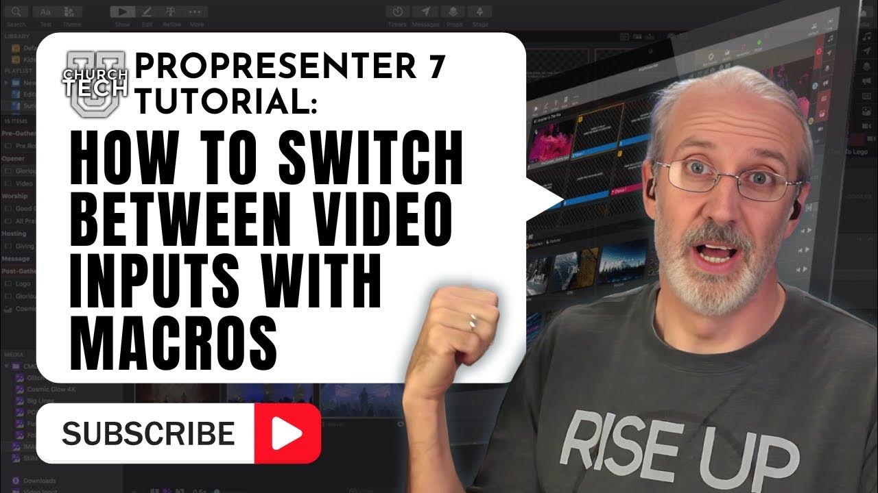 ProPresenter 7 Tutorial: How to switch between video inputs with macros - YouTube