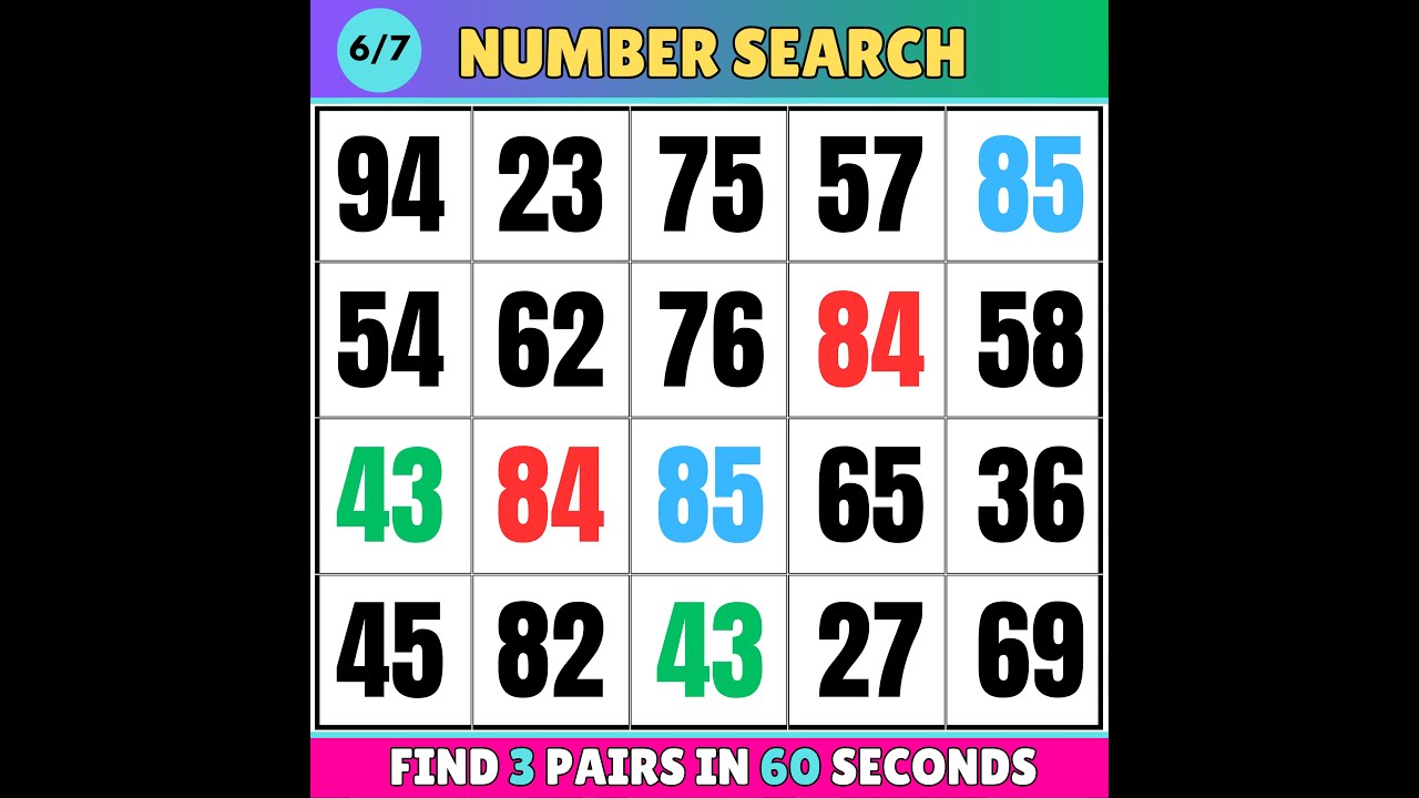 Push Your Brain to the Limit with the Ultimate Number Search Challenge ...