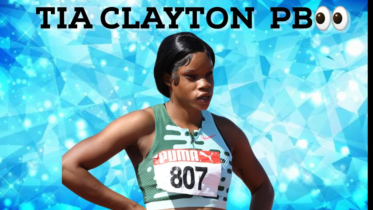 Tia Clayton massive PB 100M. Shelly-Ann Fraser-Pryce Shericka Jackson ...