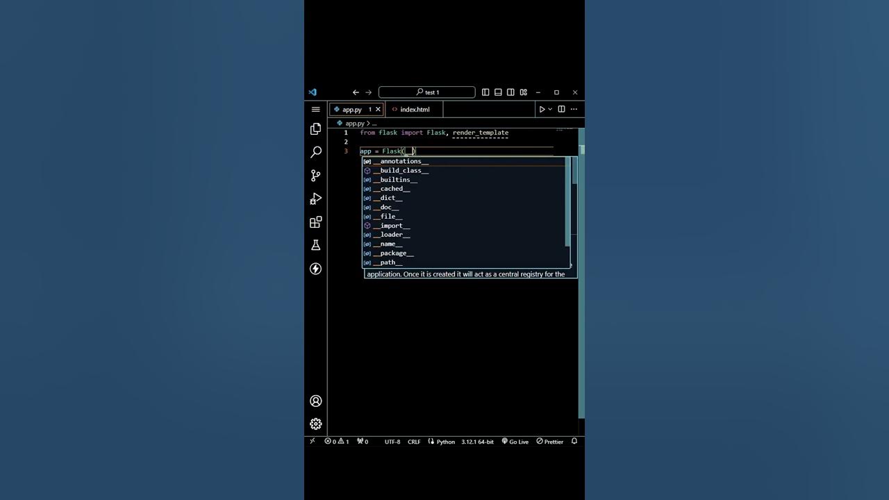 Serving html template using @Flask || or simple web app using @Flask - YouTube