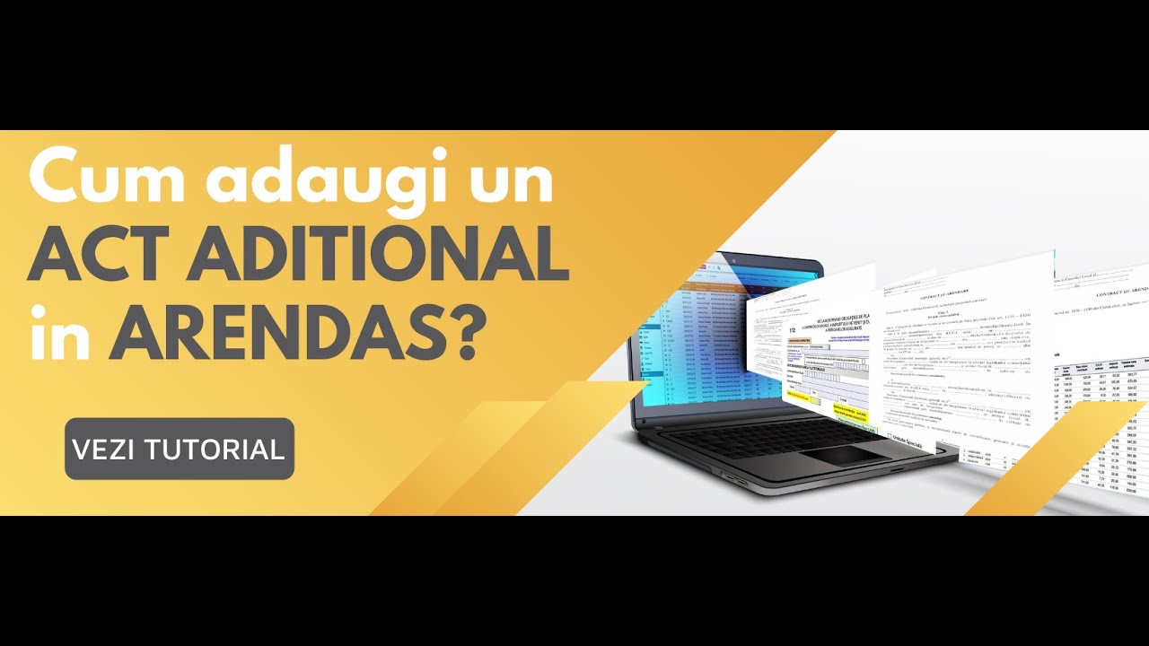 Arendas | Cum adaugi un act aditional - YouTube