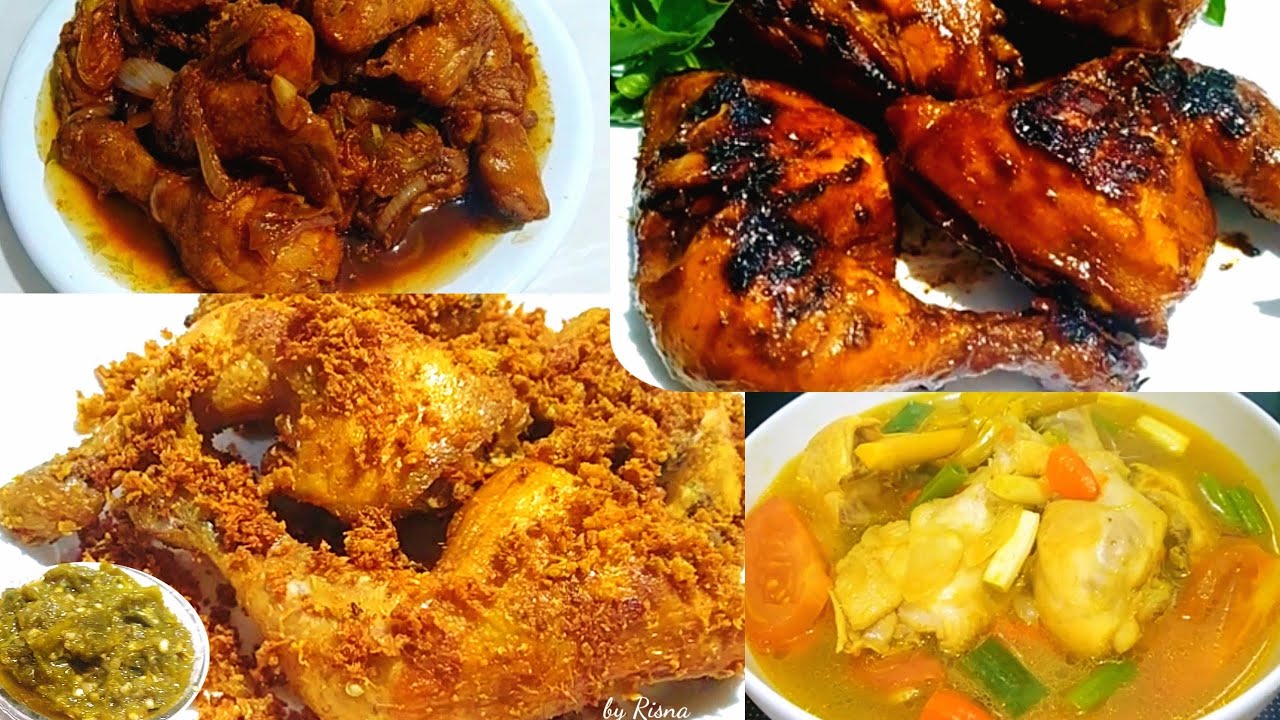 4 Resep Lauk Ayam Di Tumis Kuah Goreng Bakar Semuanya Enak - YouTube