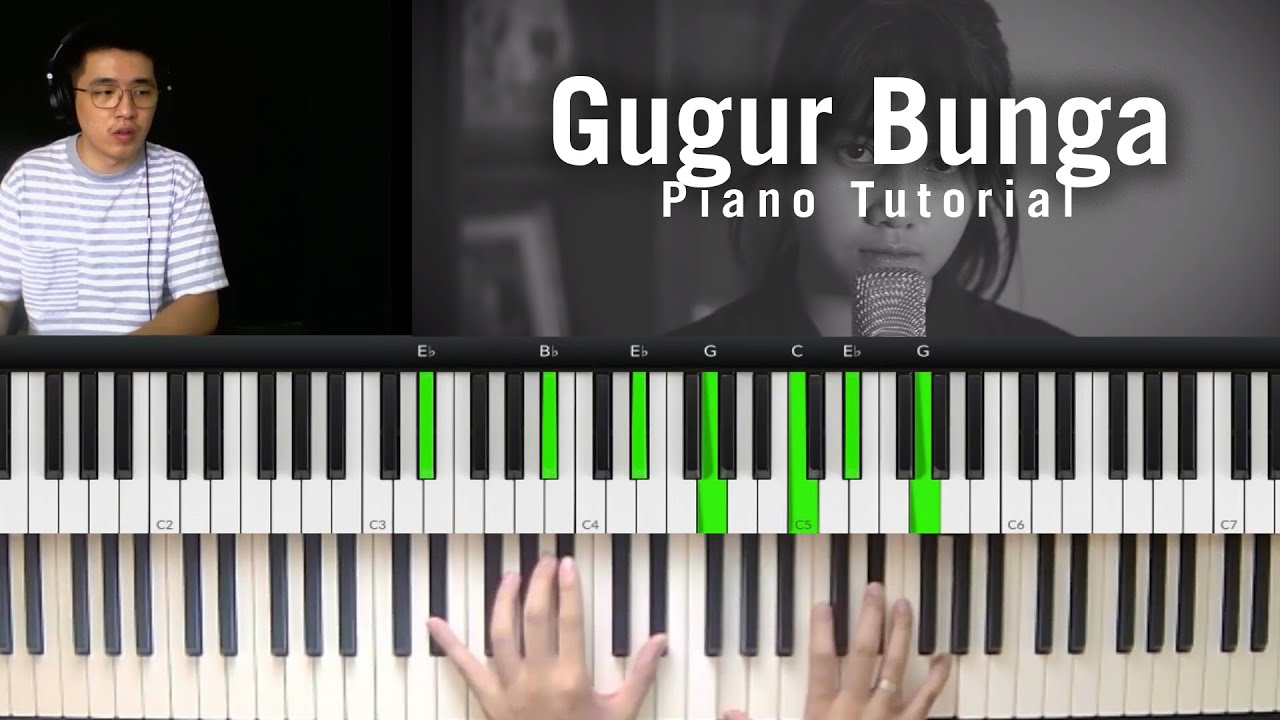 Gugur Bunga - Hanin Dhiya (Piano Tutorial + Not Angka) - YouTube