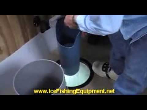 Ice Fish House Hole Cleaner Slush Mate like the Slush Inhaler - YouTube