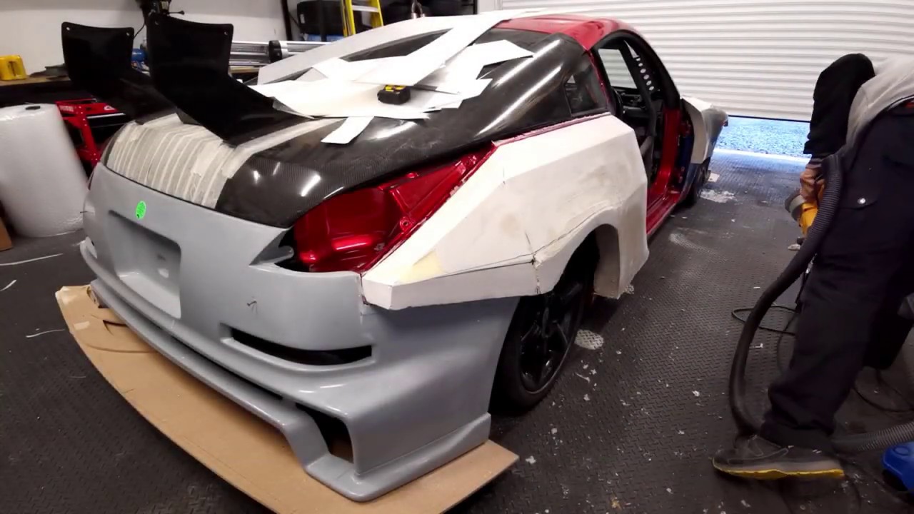 350z V8 LS3 build - Widebody ep5 shaping - YouTube