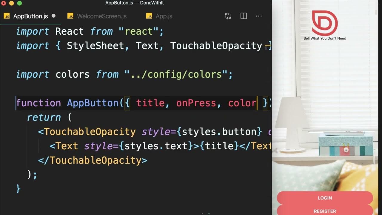 React Native | Fundamentals #46 - Improving the welcome screen [By Mosh ...