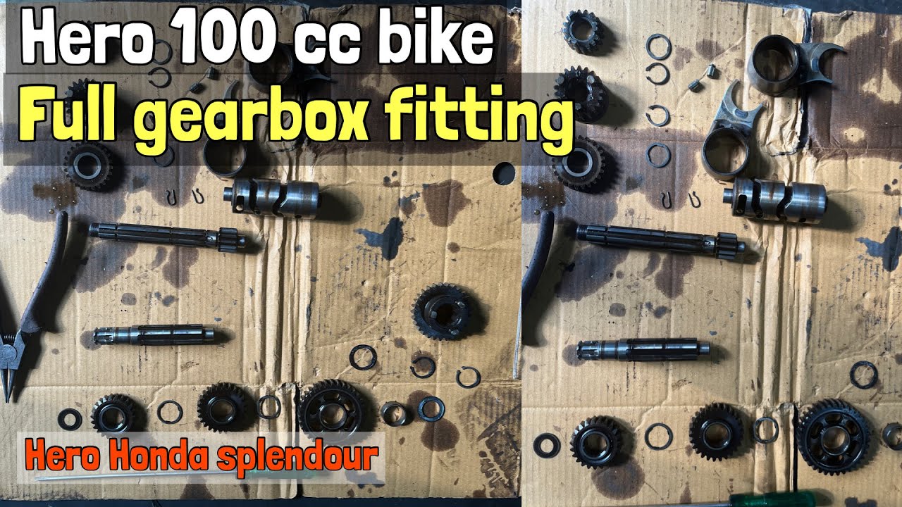 Hero Honda bike engine full Gear kit set up. #splendour #Passion #100 ...