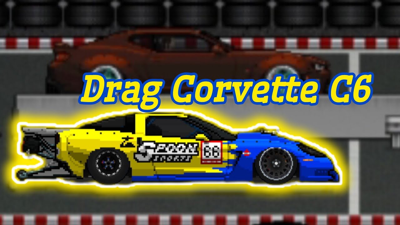 Drag Corvette C6 - pixel car racer - YouTube