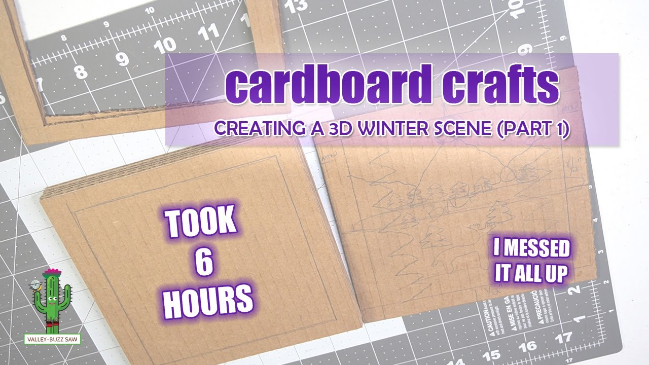 Creating a 3d Winter Scene Using Cardboard Part 1 #cardboardcrafts # ...