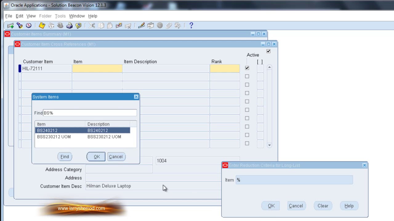 Customer Item Cross Reference - YouTube
