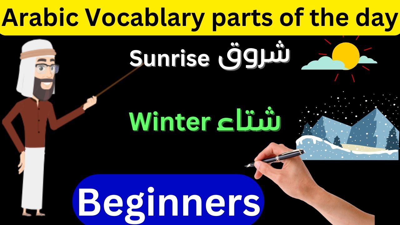 Learn Arabic vocabulary about parts of day in English | Arabic Learners ...