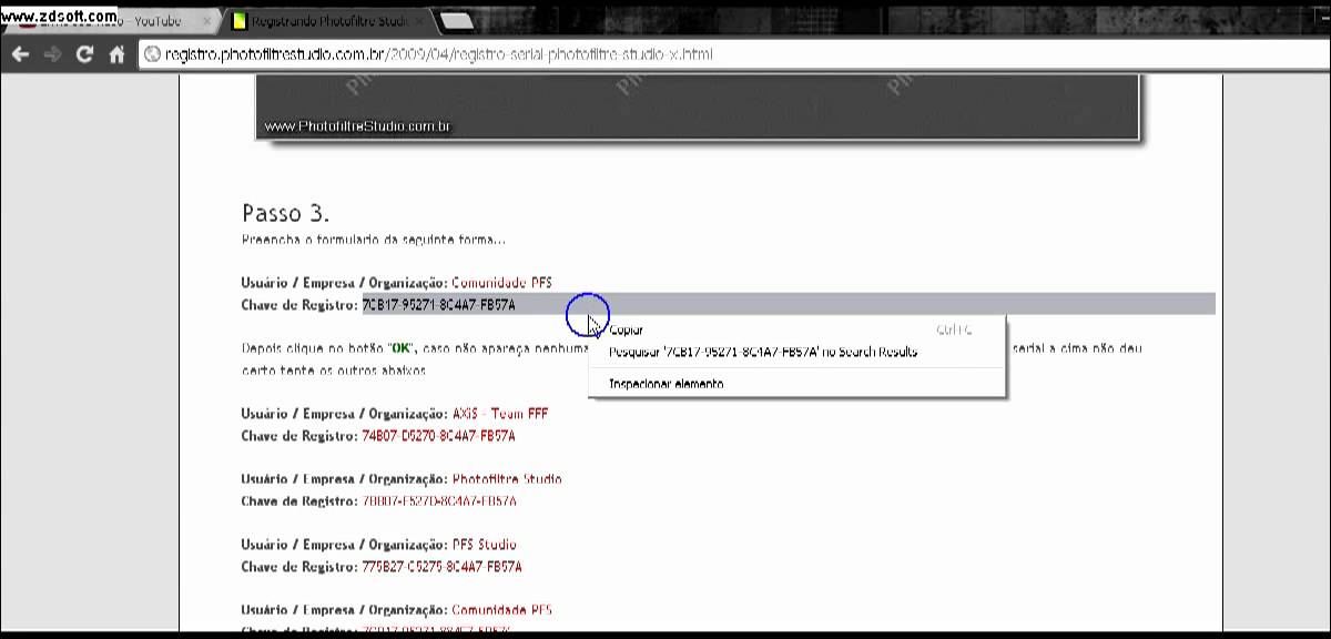 Registrando seu photofiltre studio x - YouTube