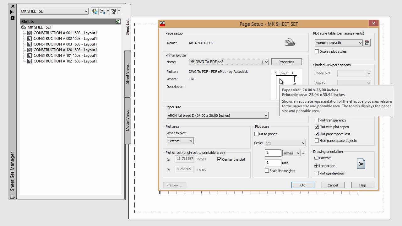 SHEET SET MANAGER_BATCH PLOTTING - YouTube