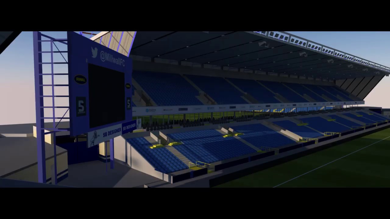 Millwall FC Stadium (The Den) 3D - YouTube