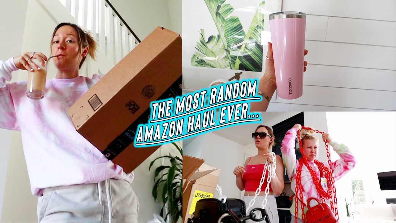 the most random amazon haul + surprising my roommates!! - YouTube