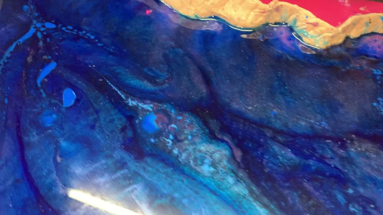 Blue magic ,epoxy tray - YouTube