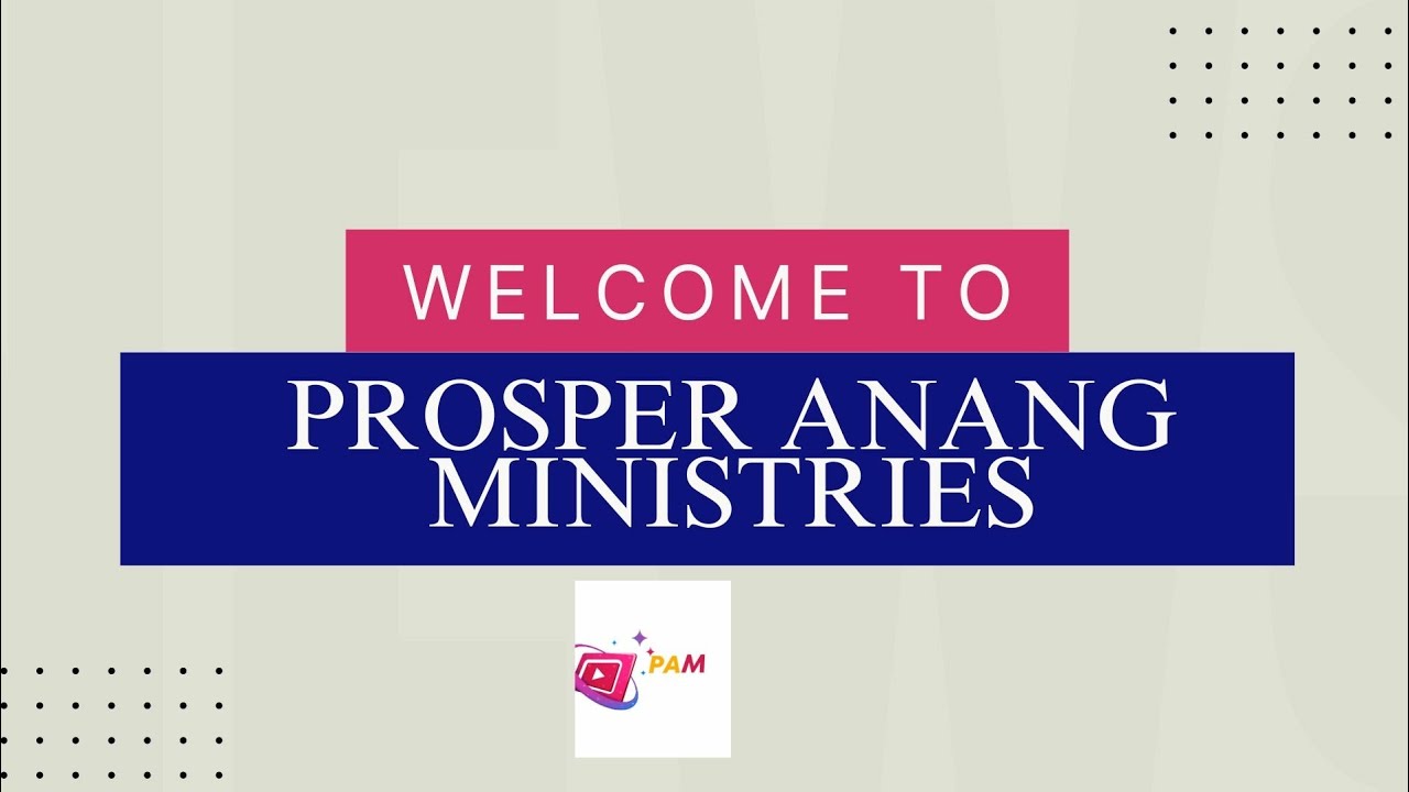 Prosper Anang Ministries Channel Trailer - YouTube