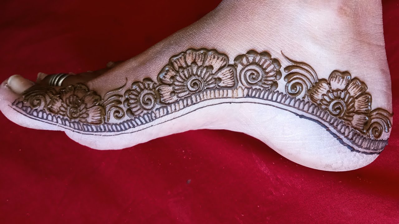 leg mehndi design||easy&simple leg mehndi design||leg designs||mehndi ...