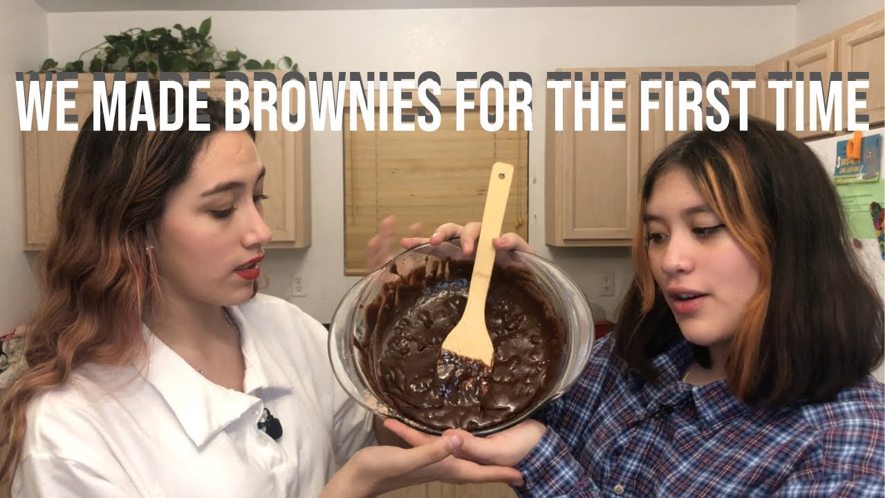 we baked brownies for the first time! - YouTube
