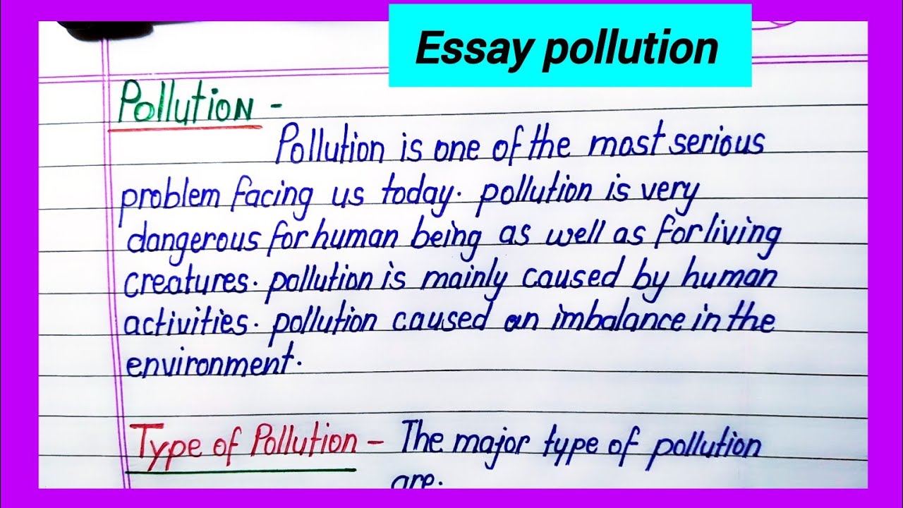 Essay Pollution in English | pollution par nibandh | pollution par ...