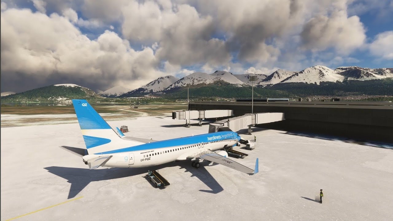 MSFS 2020 - Windy approach in Ushuaia - Ultra Realism - Aerolineas ...