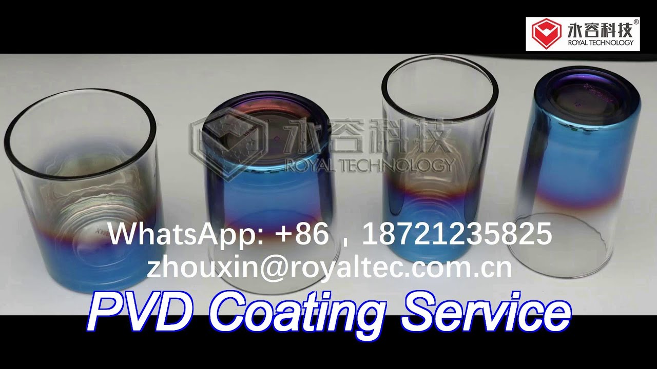 glassware rainbow color coating machine, glass amber color coating, tio ...