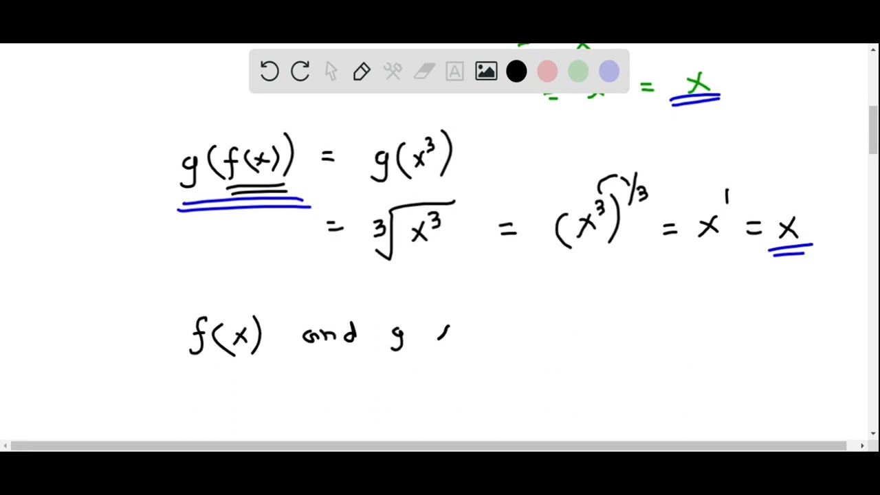 Precalculus Verify Inverse Functions Given Fx And Gx YouTube Precalculus Verify Inverse Functions Given Fx And Gx YouTube