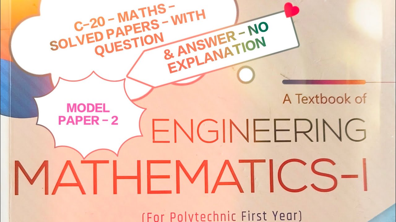 ENGINEERING MATHEMATICS - QUESTION - ANSWERS - NO EXPLANATION - ONLY ...