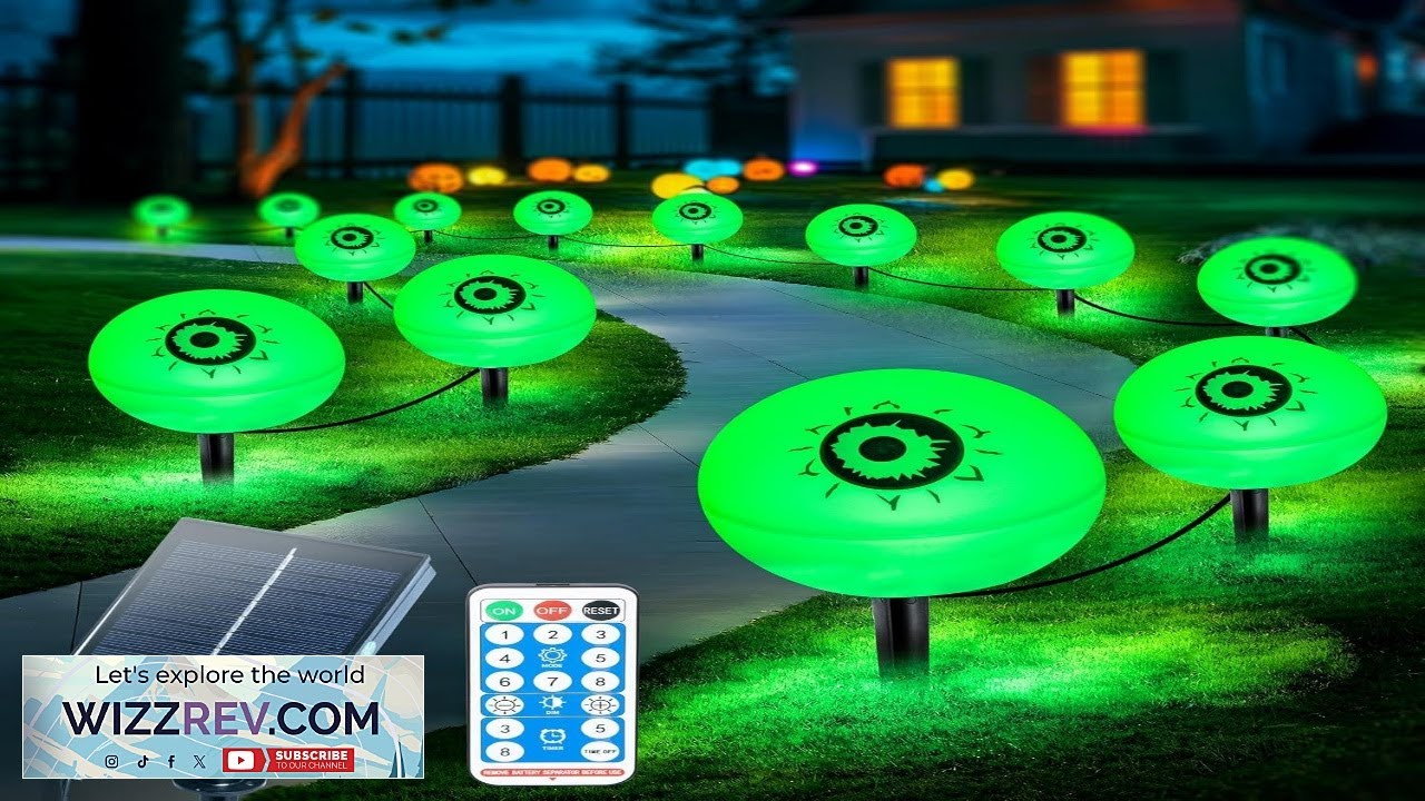 Halloween Solar Lights Outdoor 6 Pack Large Solar Powered Eyeball ...