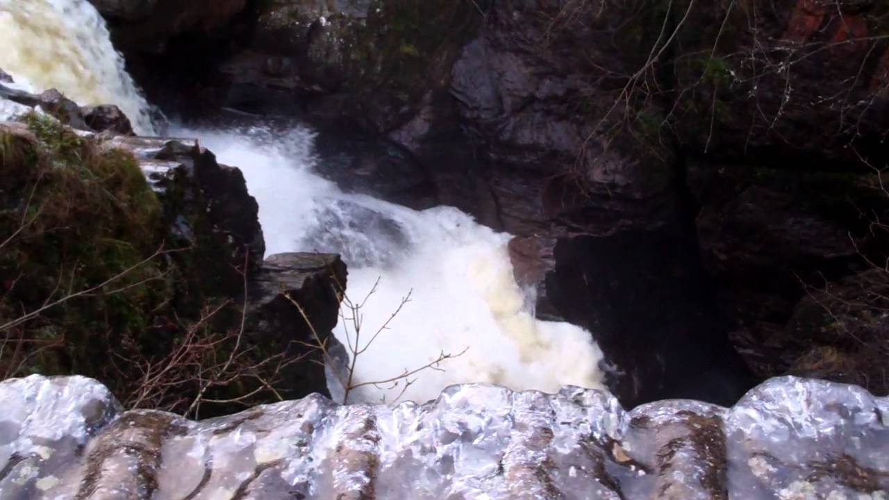 December Rumbling Bridge Falls Dunkeld Perthshire Scotland - YouTube