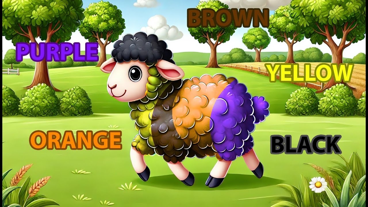 Baa Baa Black (Purple, Orange, Yellow and more) Sheep | Nursery Rhyme ...