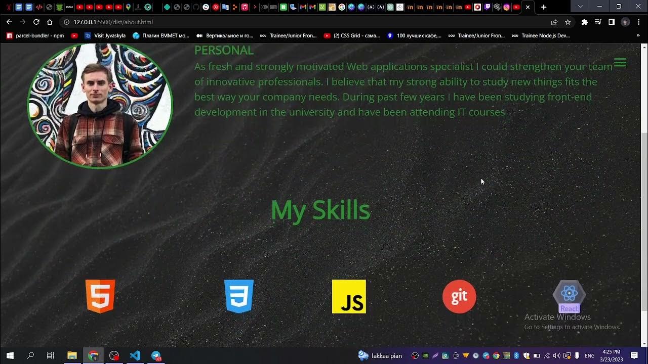 Responsive Portfolio Website [5] - About Page With CSS Grid - YouTube