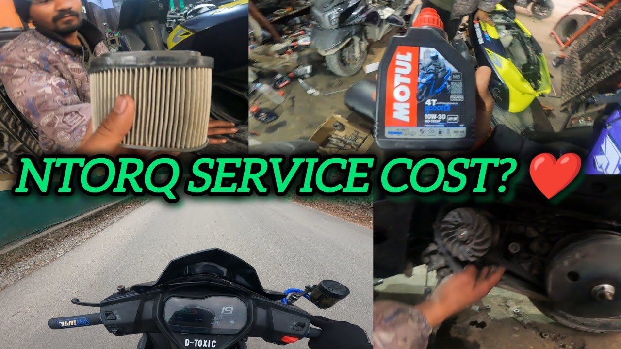 TVs ntorq service cost ♥️// best engine oil 👍//105vlog☺️ - YouTube
