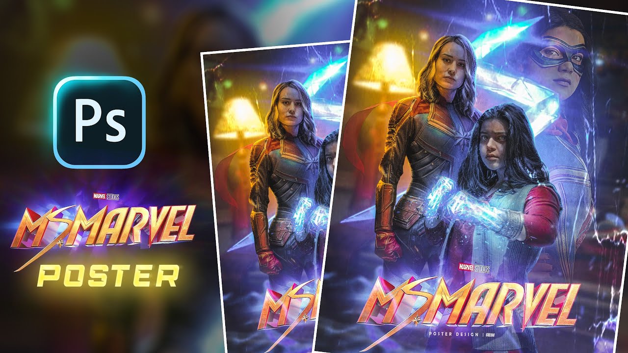 How I Made a Ms. Marvel Poster editing in Photoshop | AKIB EDITZ WORLD ...